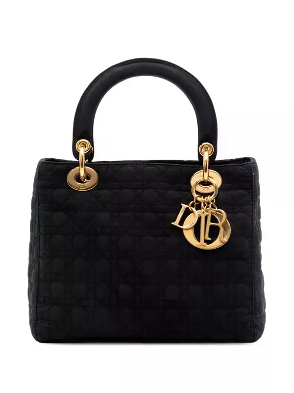 Dior Lady Microcannage Satchel - Black
