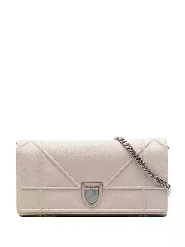 Dior Grained Calfskin Diorama Croisiere Wallet On Chain Crossbody Bag - Pink