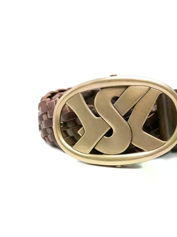 Saint Laurent Braided Leather Belt
