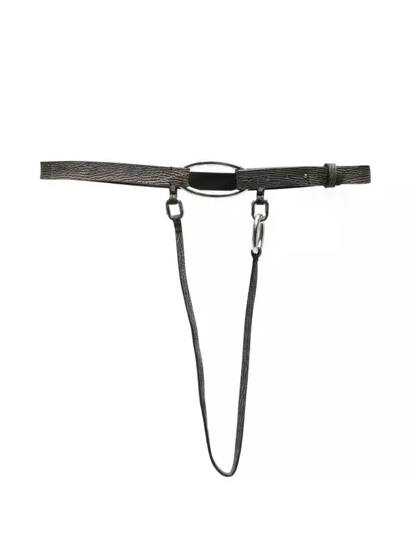 Gianfranco Ferre Ring Detail Leather Belt