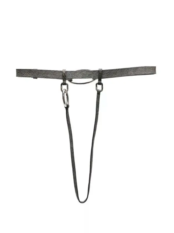 Gianfranco Ferre Ring Detail Leather Belt