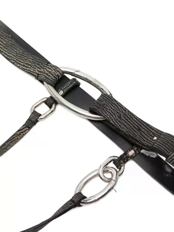 Gianfranco Ferre Ring Detail Leather Belt