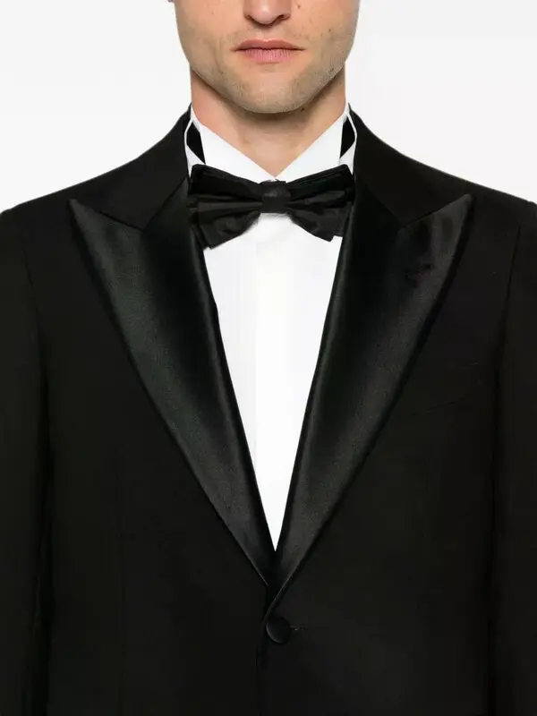 Emporio Armani Satin-trim Peak-lapel Suit