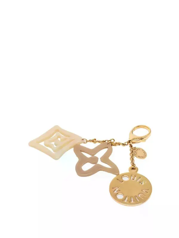 LOUIS VUITTON 2017 Gold Plated And Resin Bag Charm Key Chain - Brown