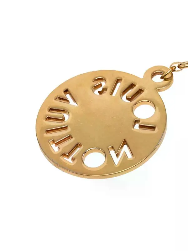 LOUIS VUITTON 2017 Gold Plated And Resin Bag Charm Key Chain