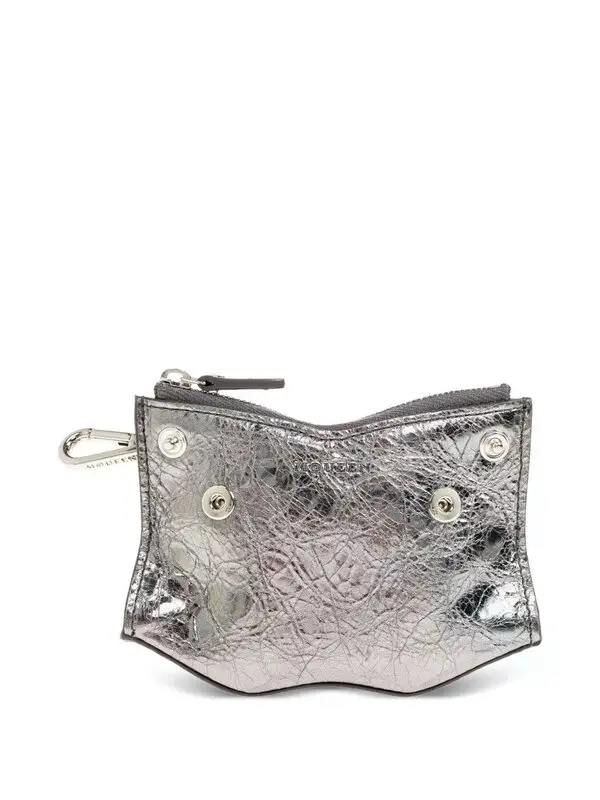 Alexander McQueen Crinkled-leather Keychain Pouch