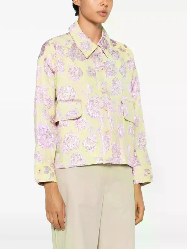 PSOPHIA Floral Jacquard Long Sleeve Jacket