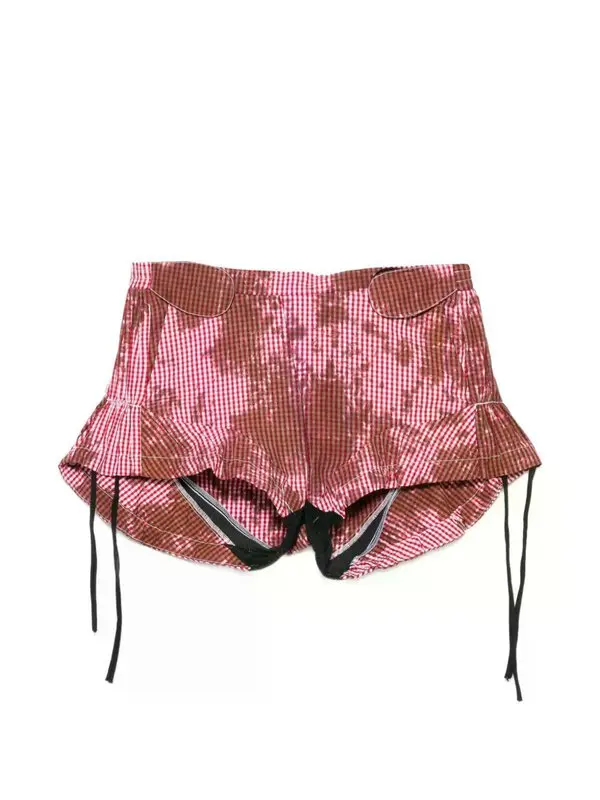 Ottolinger Picnic Raider Gingham-print Shorts - Red