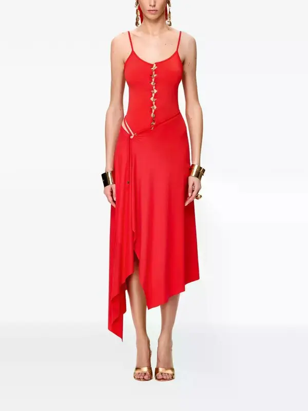 KOROBEYNIKOV Asymmetric Gathered Skirt With Gold-tone Hardware