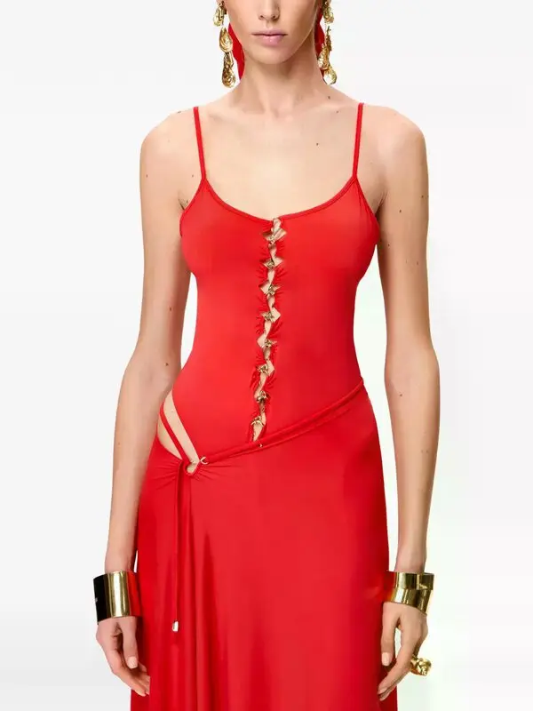 KOROBEYNIKOV Asymmetric Gathered Skirt With Gold-tone Hardware