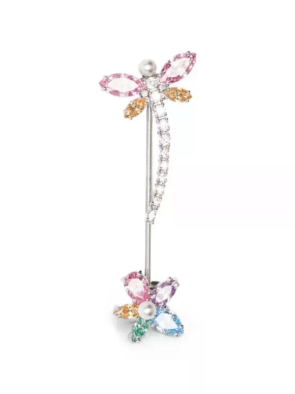 SWAROVSKI X Ariana Grande Crystal And Cubic Zirconia Brooch - Silver