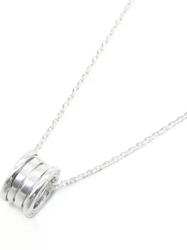 BVLGARI B.zero1 18k White Gold Diamond Pendant Necklace