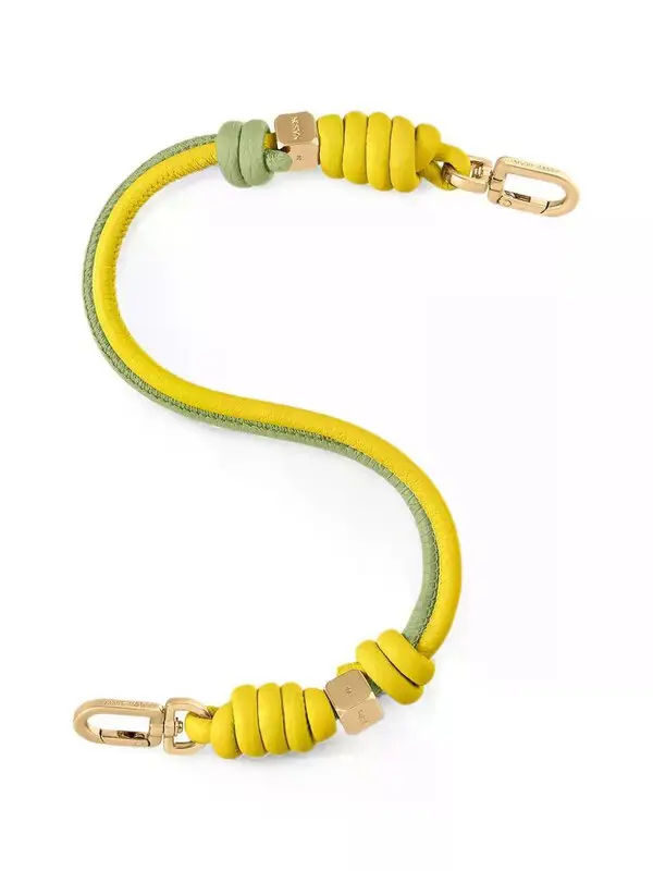 MAISON DE SABRE Twist Handle Leather Bag Strap - Yellow