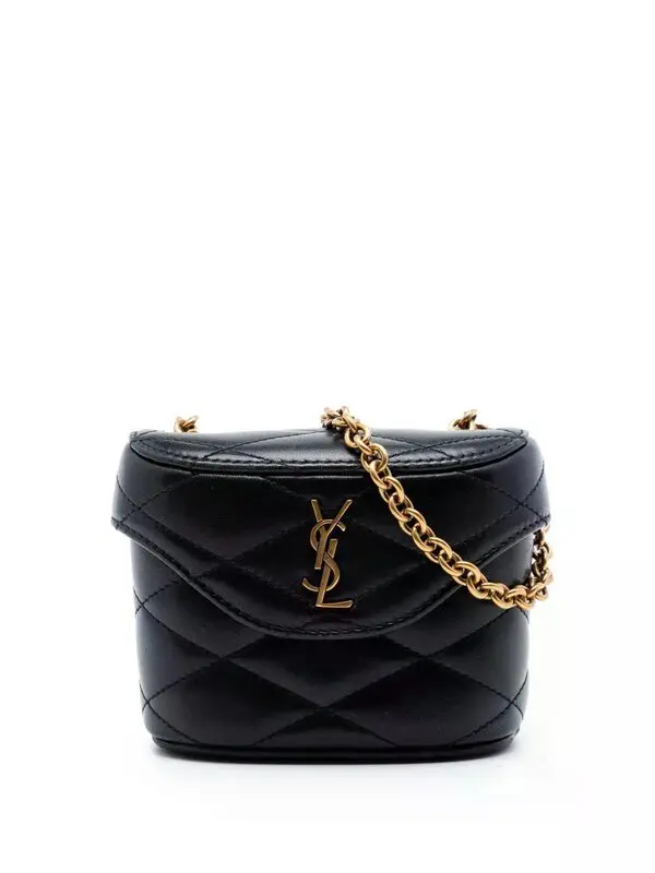 Saint Laurent Monogram June Box Vanity Bag - Black