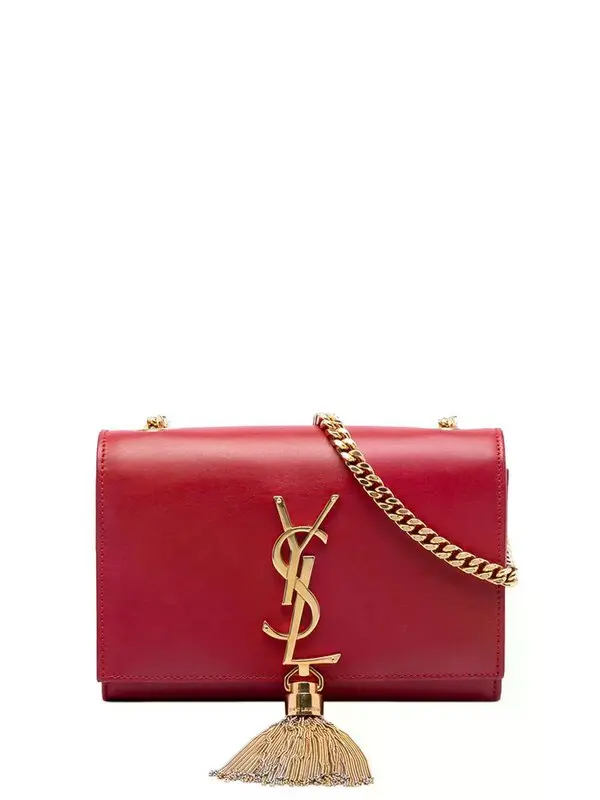 Saint Laurent Small Monogram Kate Tassel Crossbody Bag - Red