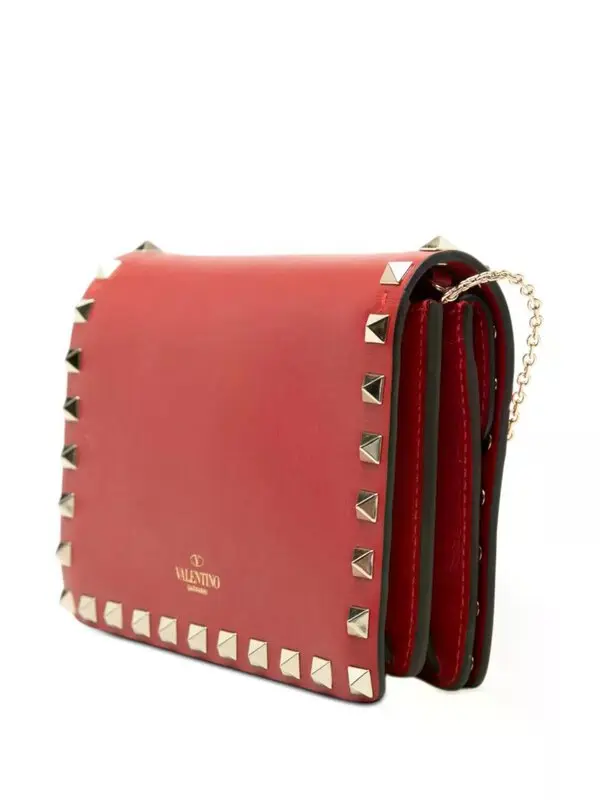 Valentino Garavani Rockstud Chain Pouch Crossbody Bag - Red