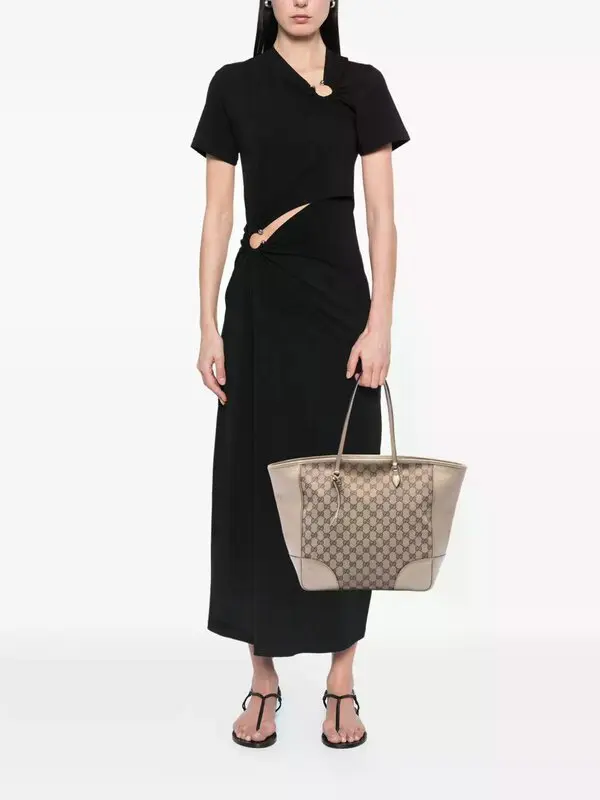Gucci Gg Canvas And Leather Bree Tote Bag - Neutrals