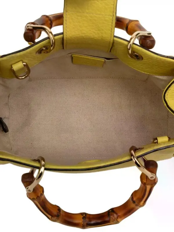 Gucci Mini Calfskin Bamboo Shopper Satchel
