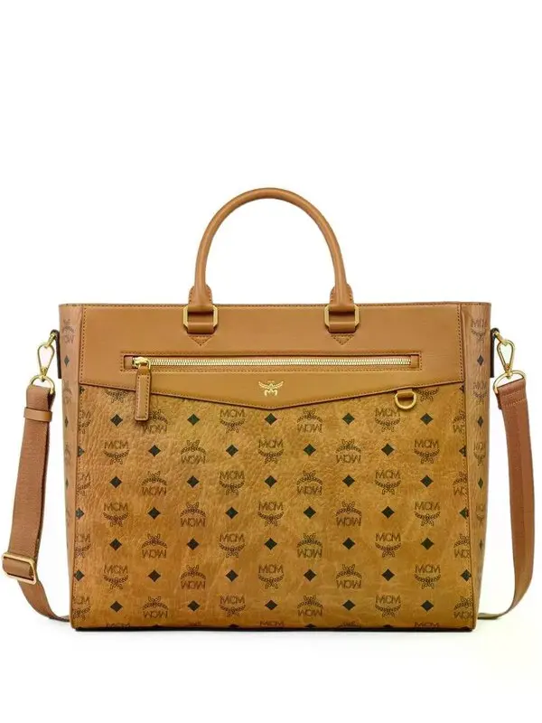 Mcm Diamond Vi Tote Bag - Brown
