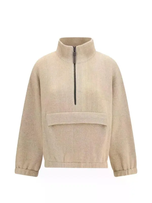 Brunello Cucinelli Cashmere Half-zip Sweater - Neutrals