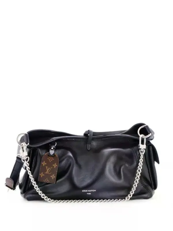 LOUIS VUITTON Carryall Cargo Hobo Monogram Canvas Pm Shoulder Bag - Black