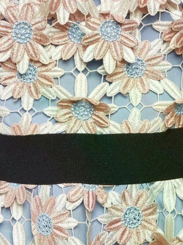 SELF-PORTRAIT Floral Appliqué Off-the-shoulder Blouse
