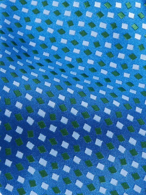 Charvet 8.5cm Silk-jacquard Geometric Motif Neck Tie - Blue