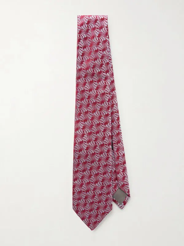 Charvet 8.5cm Silk-jacquard Tie - Red