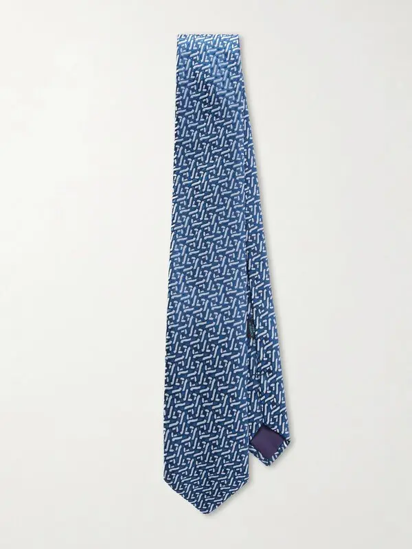 Charvet 8.5cm Silk-jacquard Tie - Blue