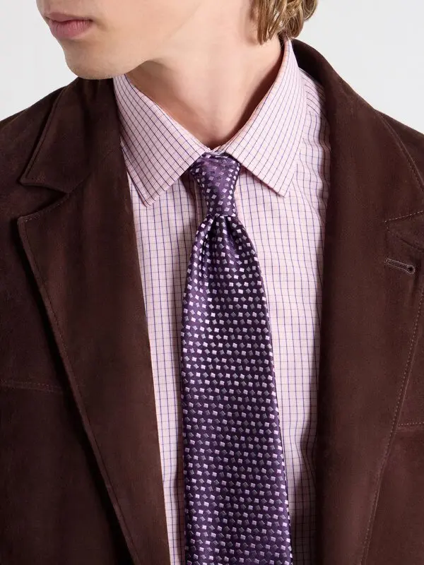 Charvet 8.5cm Silk-jacquard Neck Tie - Purple