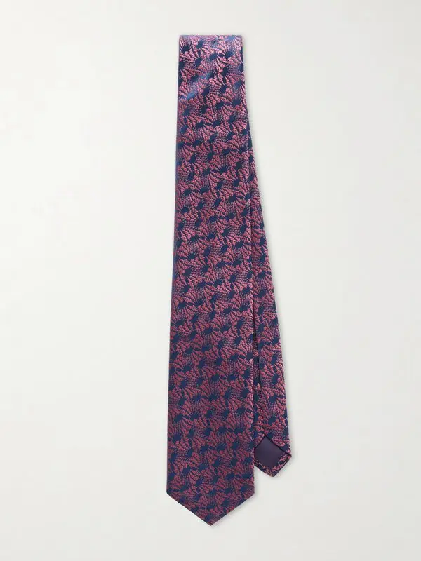 Charvet 8.5cm Silk-jacquard Tie - Blue