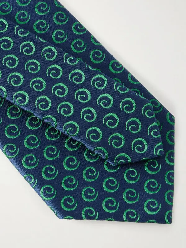Charvet 8.5cm Silk-jacquard Tie - Blue