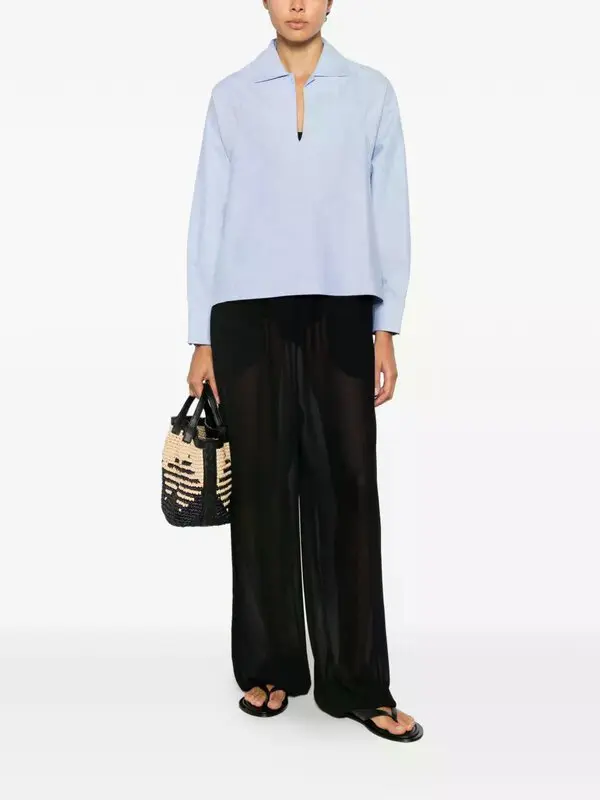 PSOPHIA Spread-collar Long-sleeve Shirt
