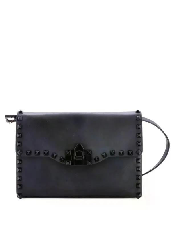 Valentino Garavani Rockstud Flip Lock Flap Bag - Black