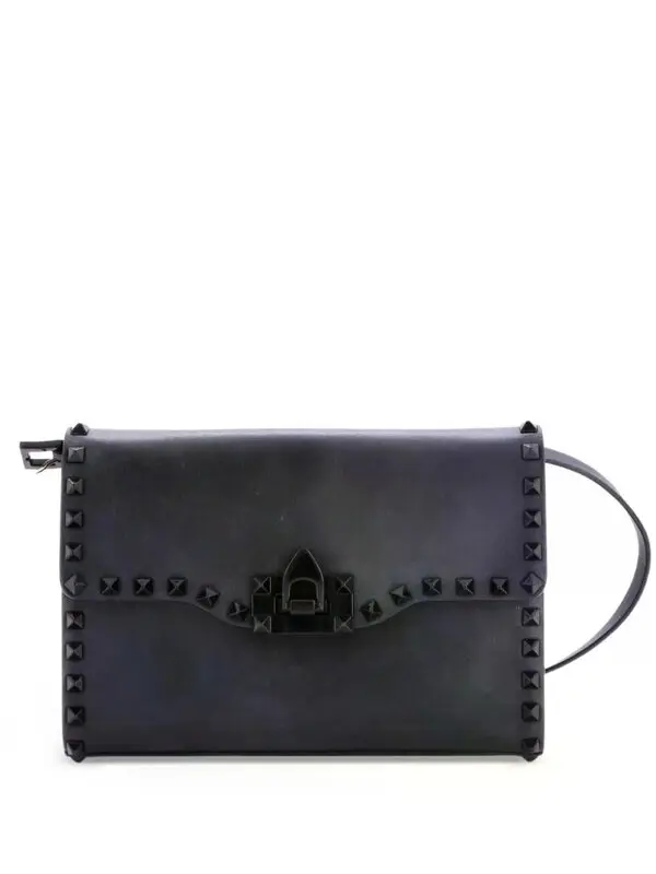 Valentino Garavani Rockstud Flip Lock Flap Bag - Black