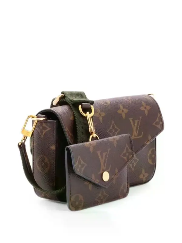LOUIS VUITTON Felicie Strap & Go Monogram Canvas Crossbody Bag - Brown