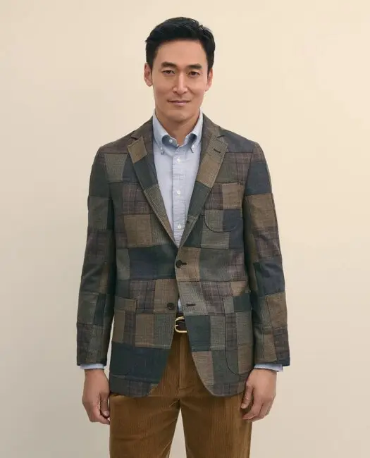 Brooks Brothers The No. 1 Sack Sport Coat In Patchwork Wool - Olive