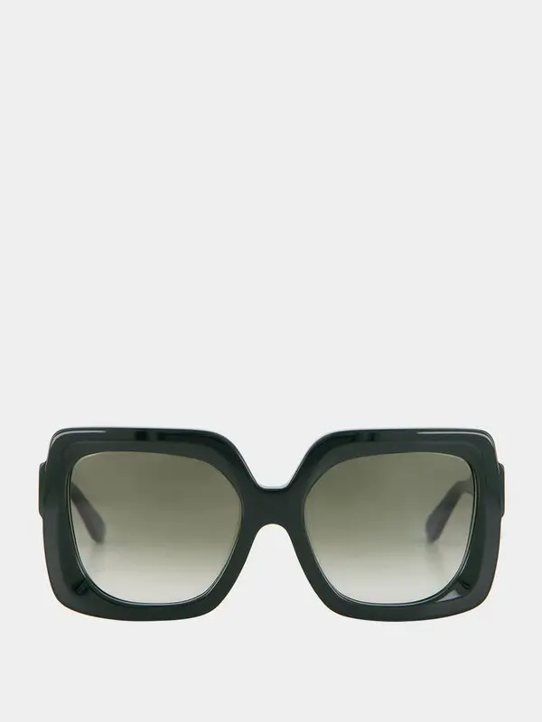 EMMANUELLE KHANH Glossy Forest Sunglasses 5082 - Green