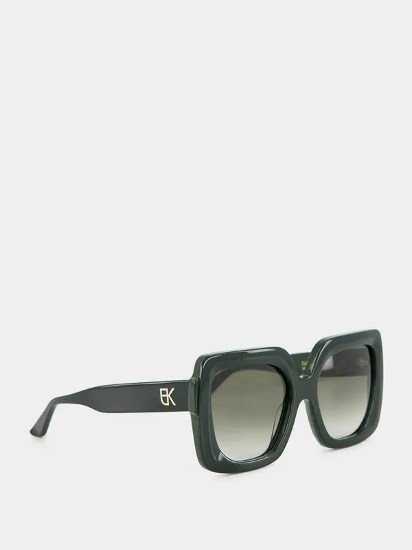 EMMANUELLE KHANH Oversized Square Acetate Sunglasses