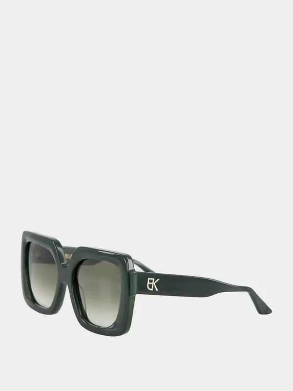 EMMANUELLE KHANH Oversized Square Acetate Sunglasses