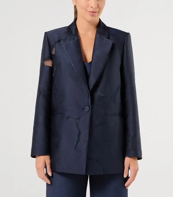 Marina Rinaldi Floral Jacquard Blazer