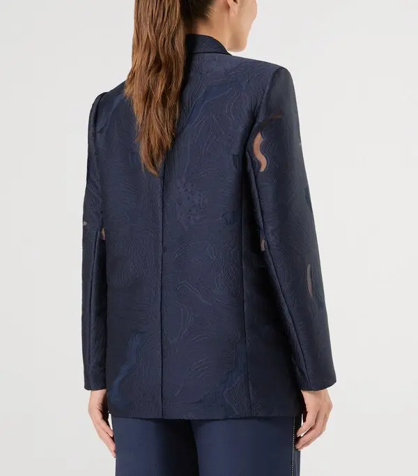 Marina Rinaldi Floral Jacquard Blazer