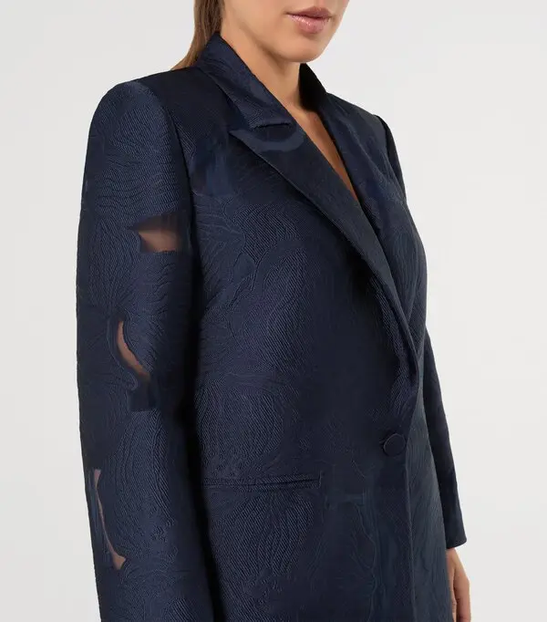 Marina Rinaldi Floral Jacquard Blazer
