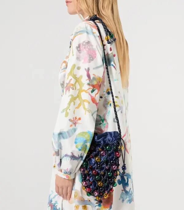 Marina Rinaldi Printed Cotton Midi Shirt Dress - Neutral