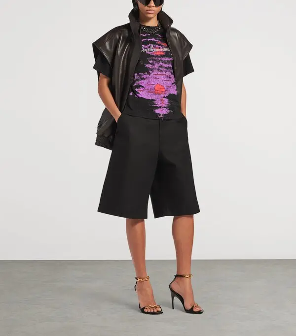 Balenciaga Distressed Cotton Sunset T-shirt