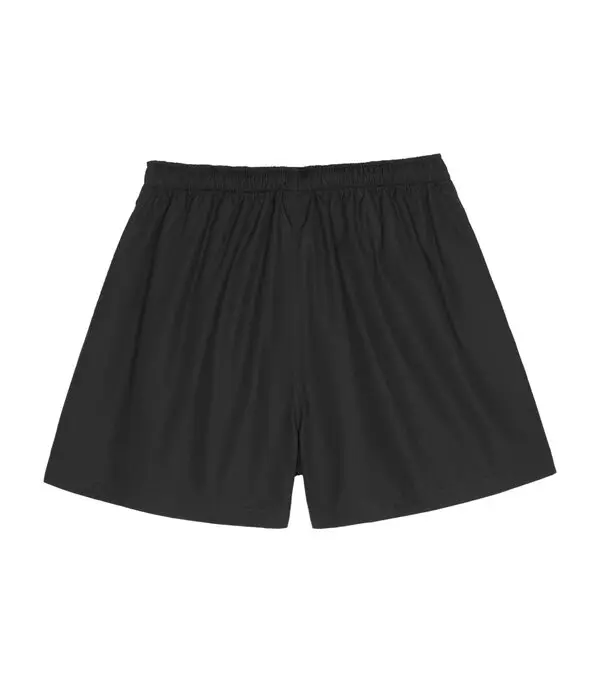 Balenciaga Cotton Logo Boxer Shorts - Black