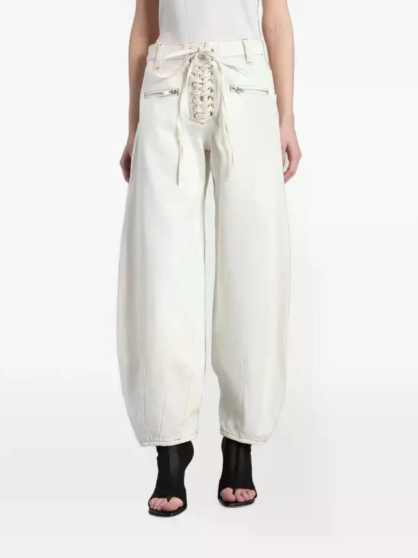 B1ARCHIVE Lace-up Jeans With Zip Pockets