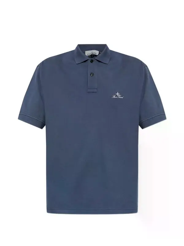 Stone Island Logo-embroidered Polo Shirt