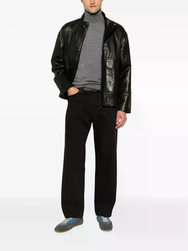 SERGIO MORETTI FIRENZE Turtleneck Sweater With Ribbed Cuffs And Hem - Grey