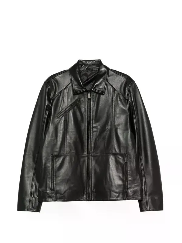 SERGIO MORETTI FIRENZE Zip-up Leather Jacket